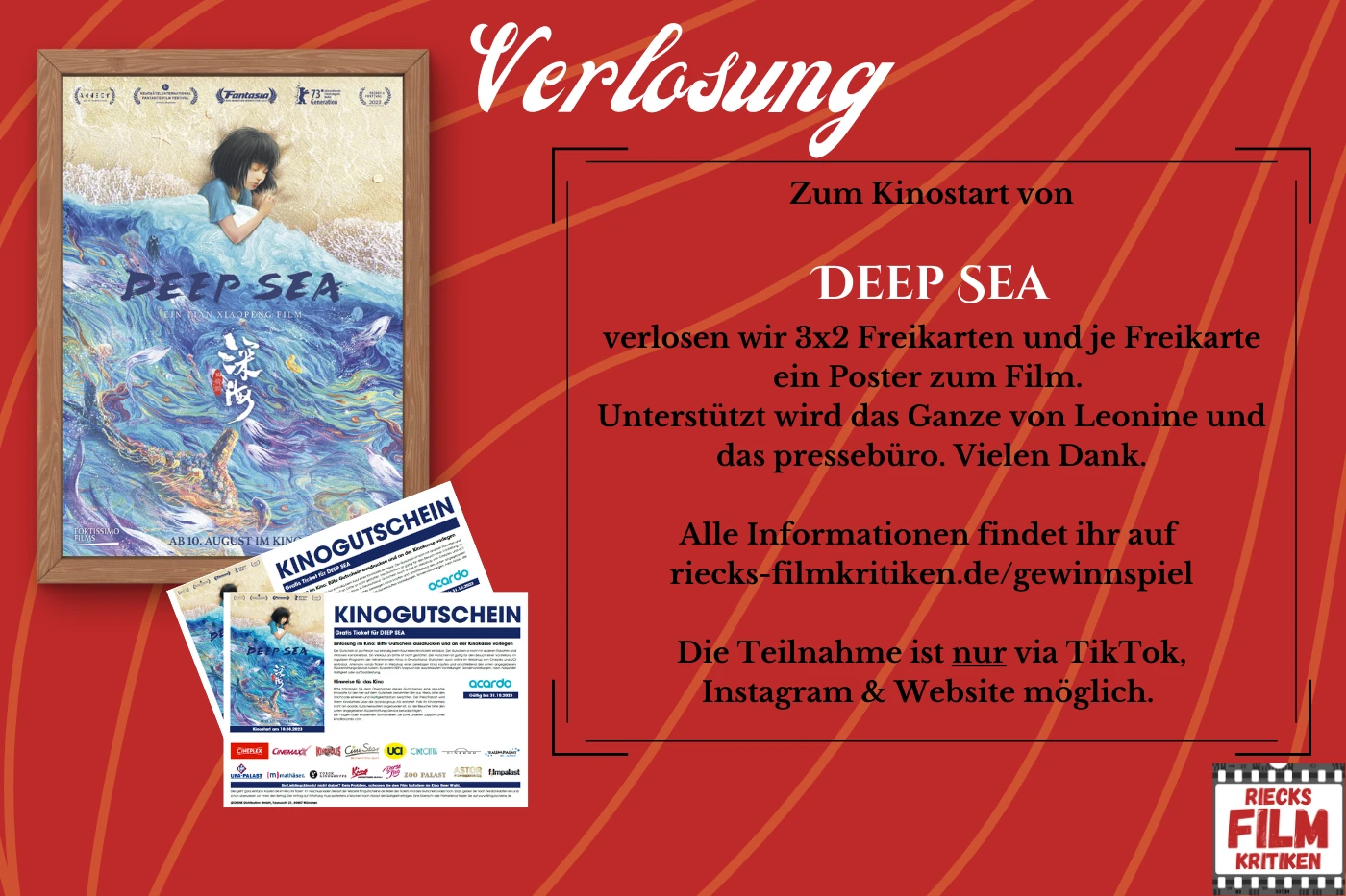 Verlosung zum Film Deep Sea | Riecks Filmkritiken & Co.
